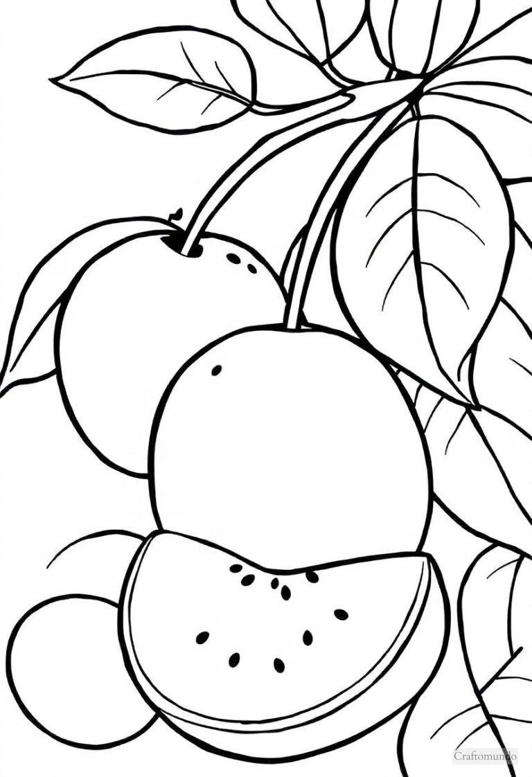 27 Fruit Coloring Pages - CraftoMundo
