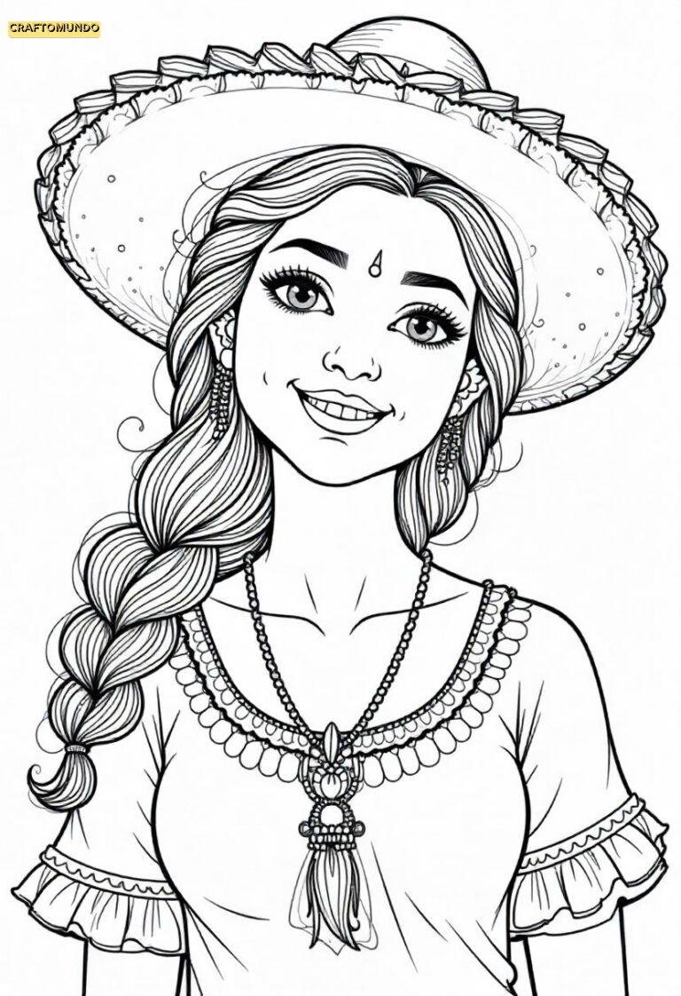 43 Coloring Pages Of Women and Girls - CraftoMundo