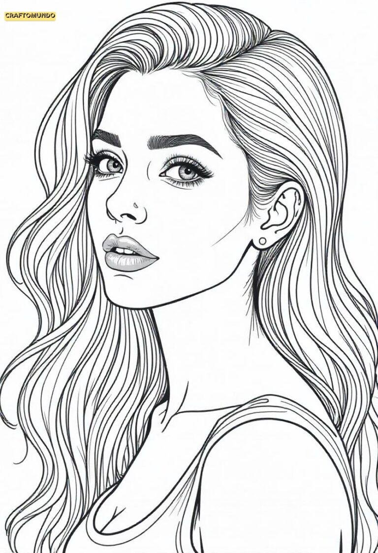 43 Coloring Pages Of Women and Girls - CraftoMundo