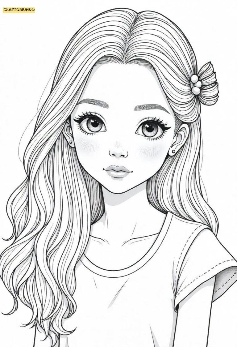 43 Coloring Pages Of Women and Girls - CraftoMundo