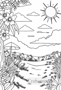 43 Summer-Themed Coloring Pages - CraftoMundo
