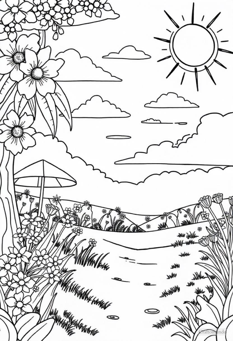 43 Summer-Themed Coloring Pages - CraftoMundo