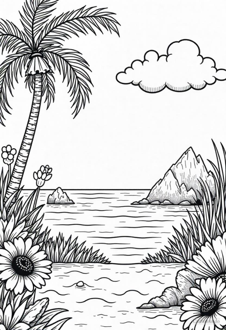 43 Summer-Themed Coloring Pages - CraftoMundo