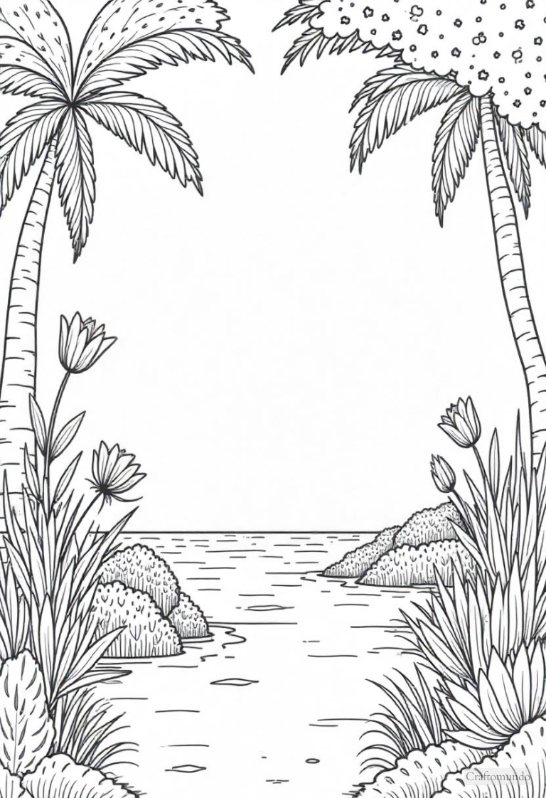 43 Summer-Themed Coloring Pages - CraftoMundo