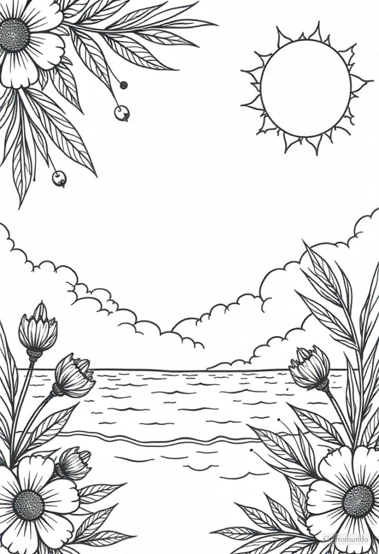 43 Summer-Themed Coloring Pages - CraftoMundo