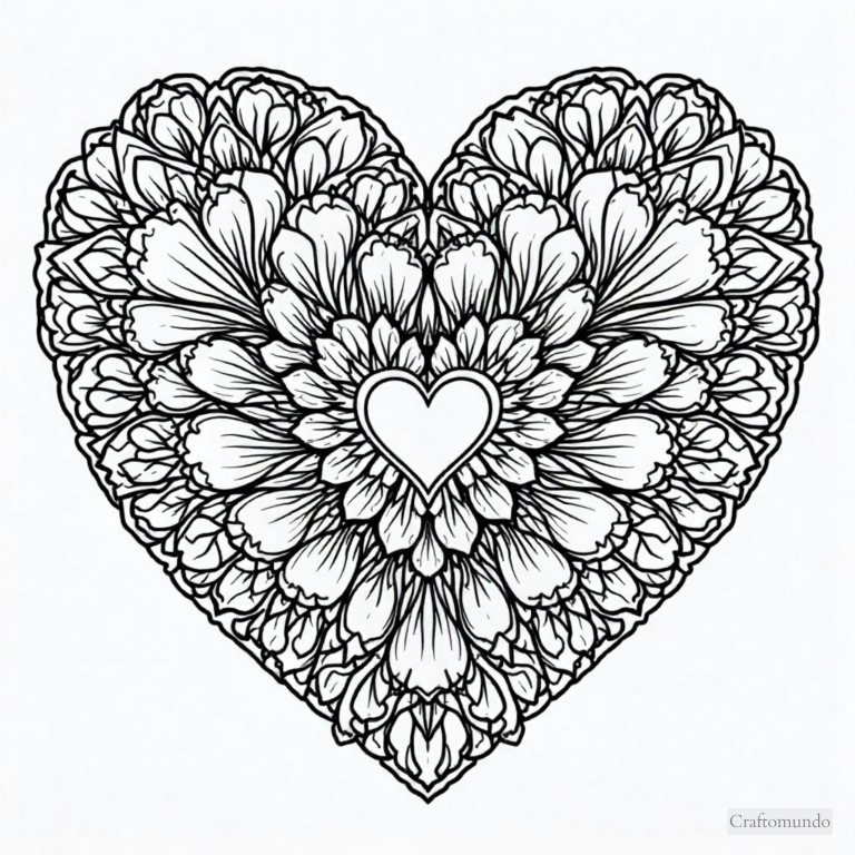 35 Valentine Coloring Pages - CraftoMundo