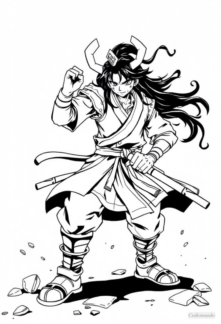 50 Anime Coloring Pages - CraftoMundo