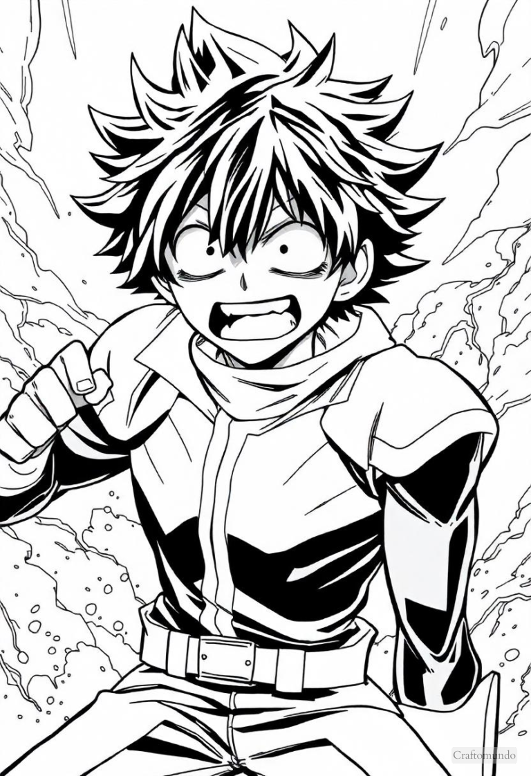 50 Anime Coloring Pages - CraftoMundo