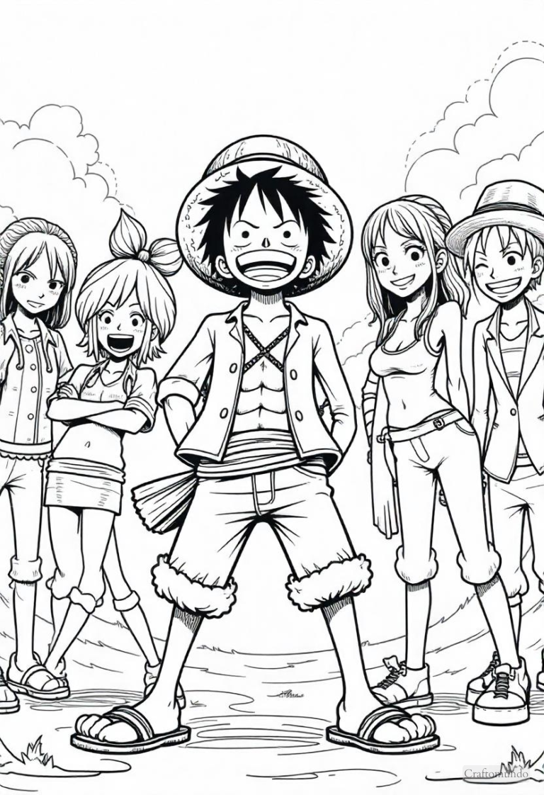 50 Anime Coloring Pages - CraftoMundo