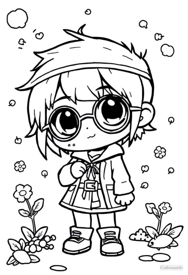 50 Manga Coloring Pages - CraftoMundo