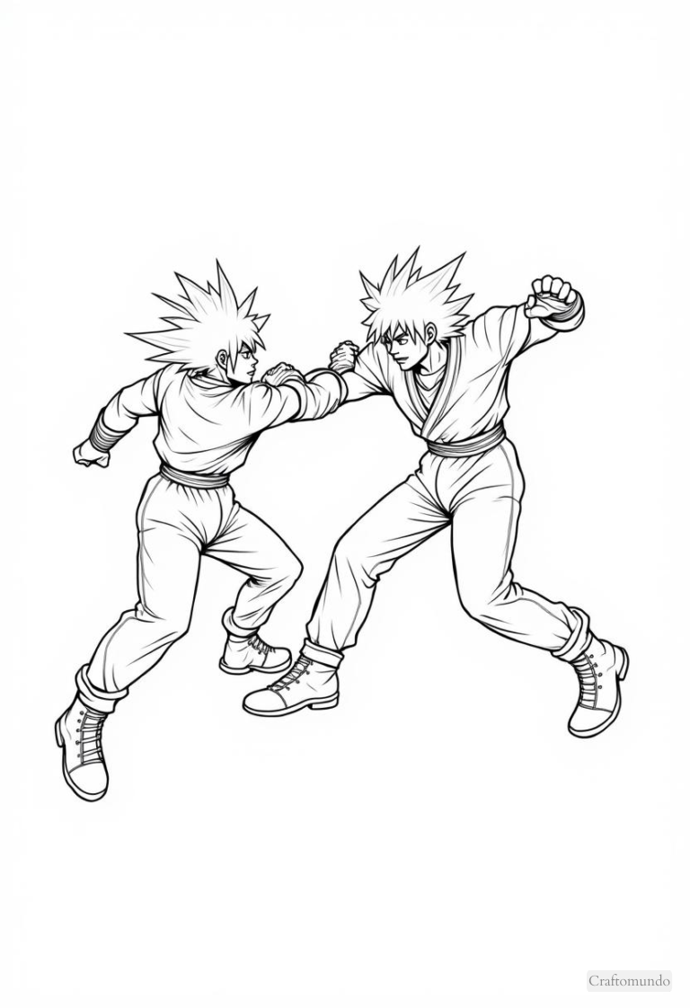 50 Manga Coloring Pages - CraftoMundo