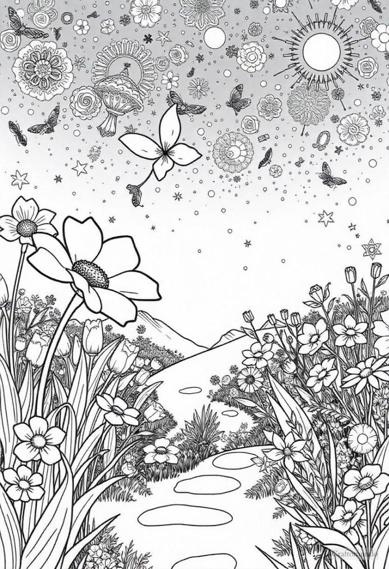 70 Flower Coloring Pages - CraftoMundo