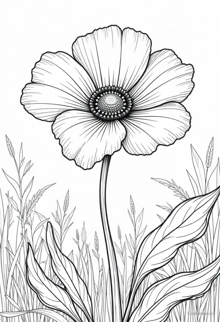 70 Flower Coloring Pages - CraftoMundo