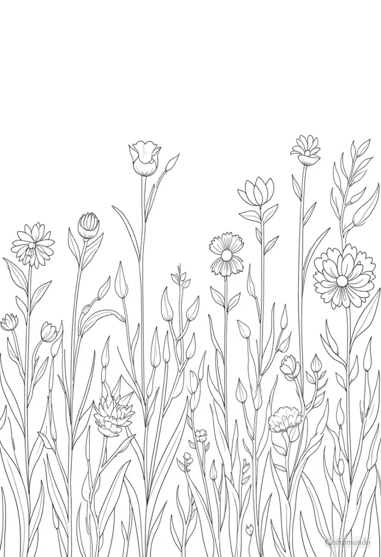 70 Flower Coloring Pages - CraftoMundo