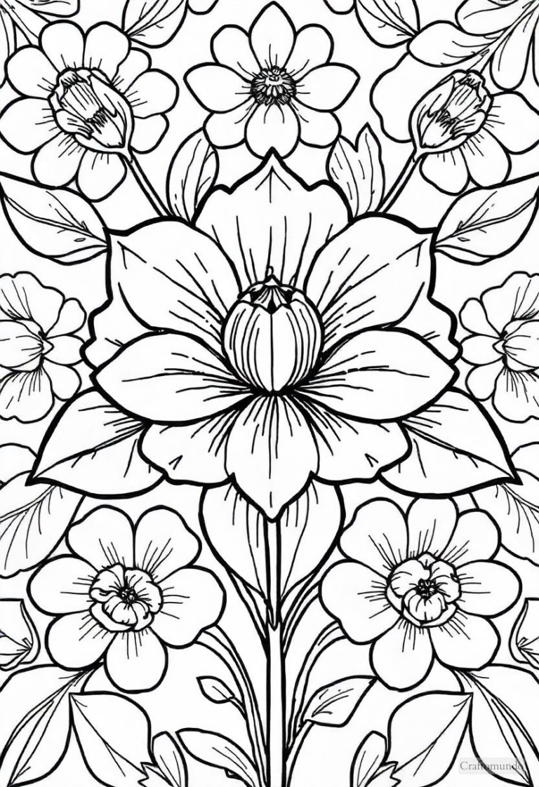 48 Simple and Easy Coloring Pages - CraftoMundo