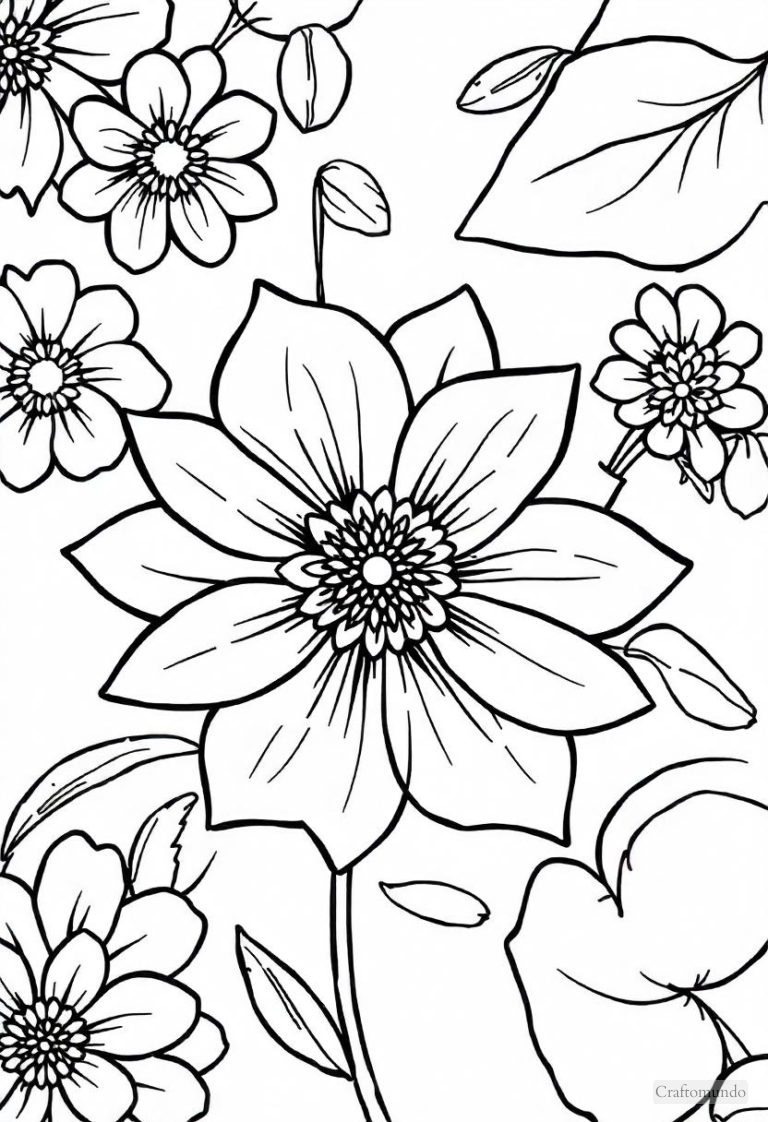 48 Simple and Easy Coloring Pages - CraftoMundo