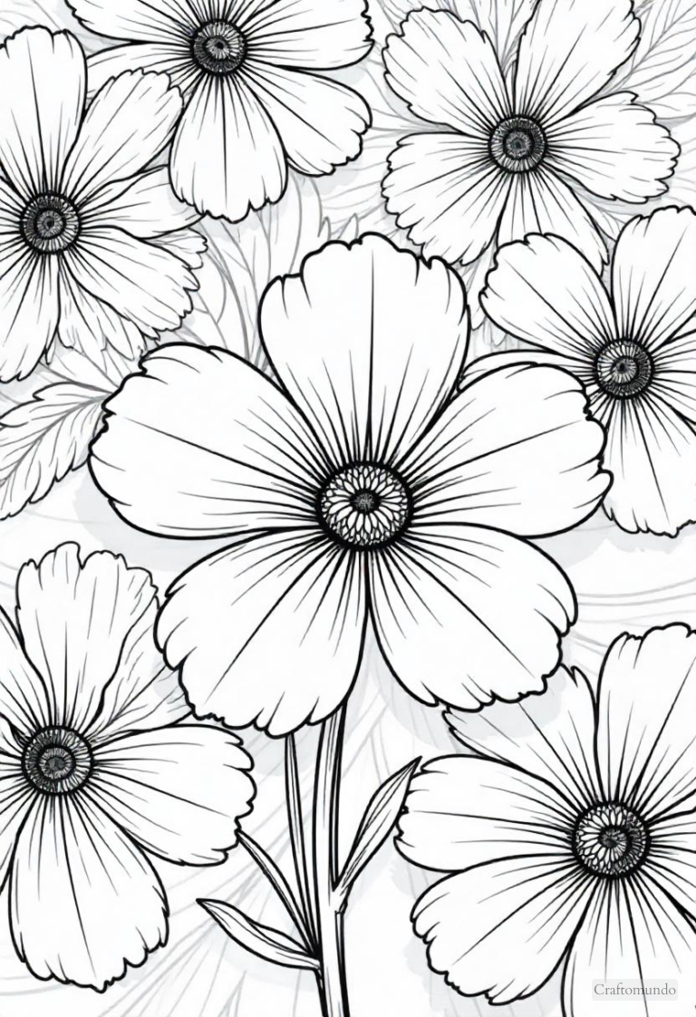 48 Simple and Easy Coloring Pages - CraftoMundo