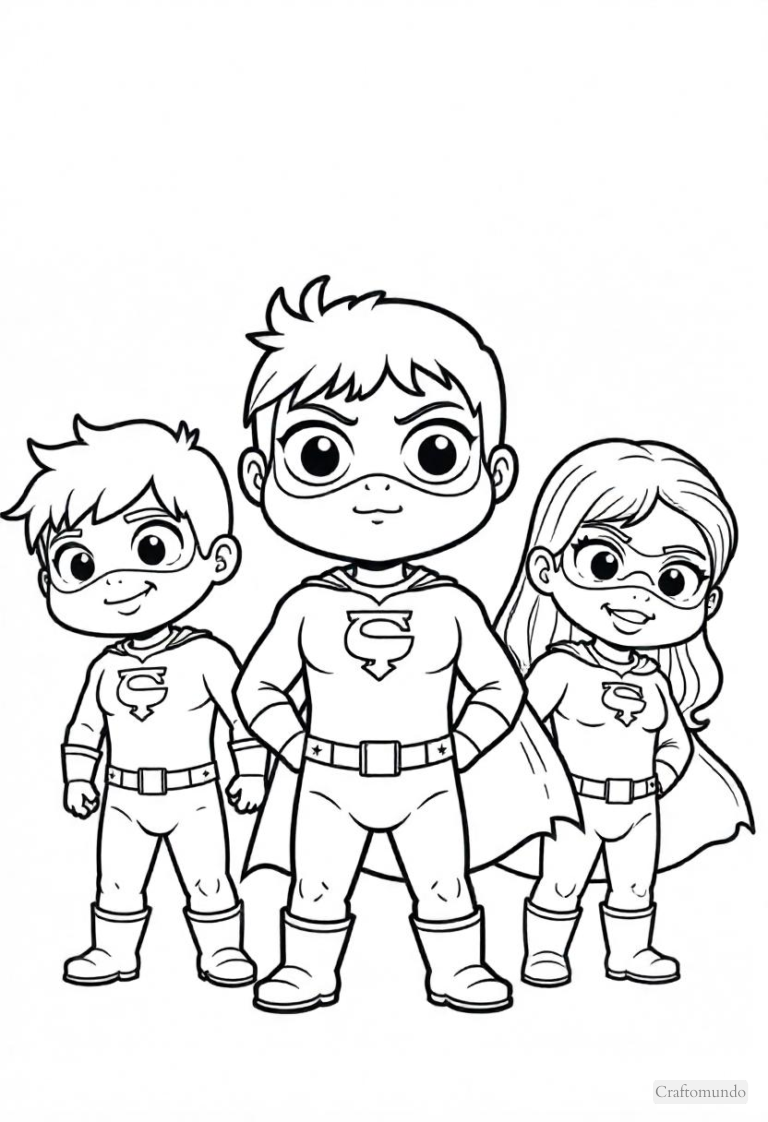 50 Chibi Coloring Pages - CraftoMundo