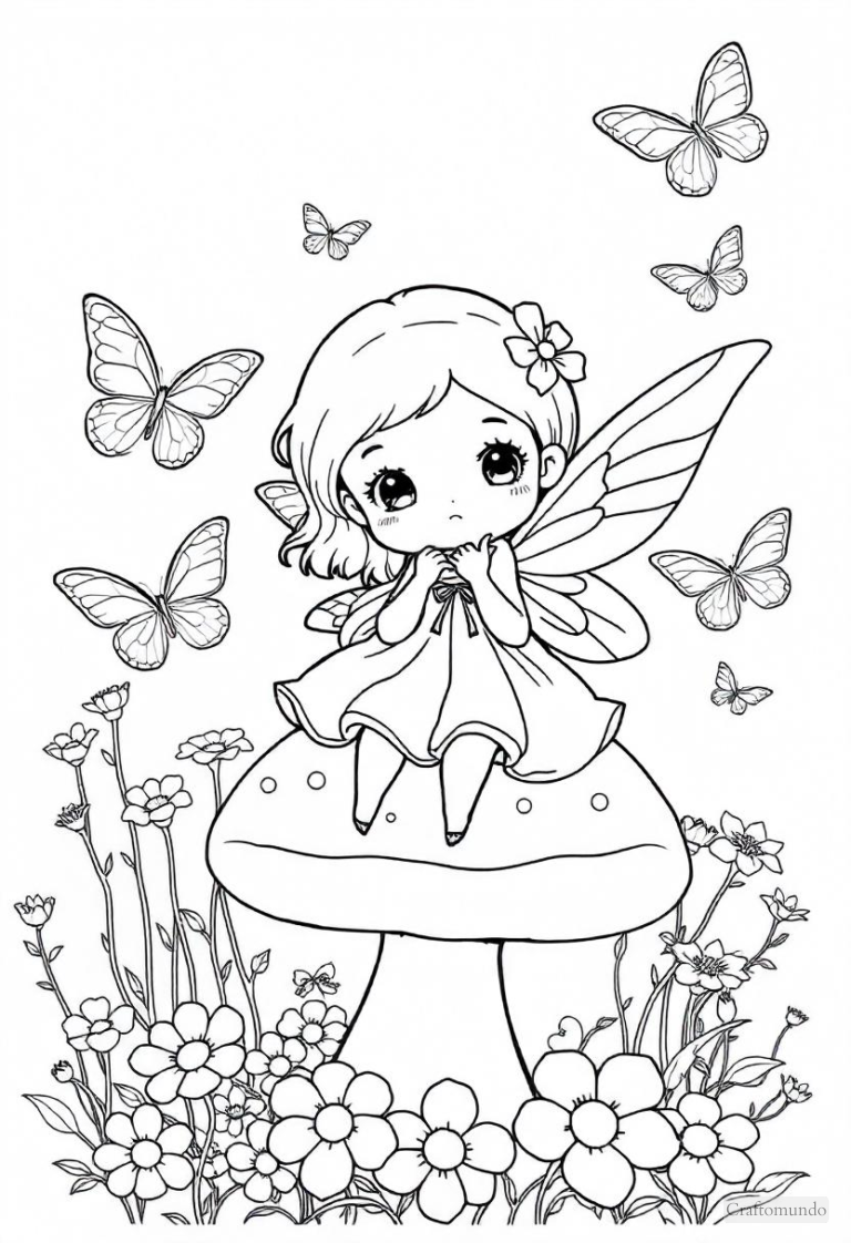 50 Chibi Coloring Pages - CraftoMundo