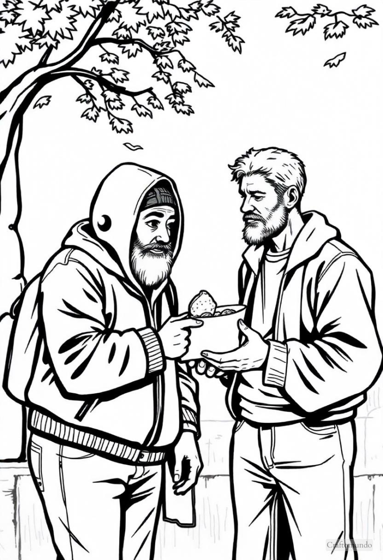 30 Coloring Pages of People Helping Others - CraftoMundo