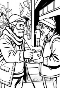 30 Coloring Pages of People Helping Others - CraftoMundo