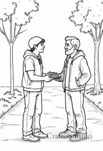 30 Coloring Pages of People Helping Others - CraftoMundo