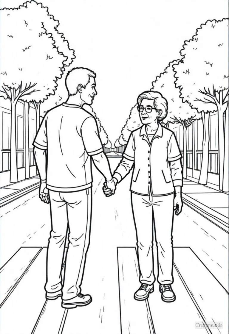 30 Coloring Pages of People Helping Others - CraftoMundo