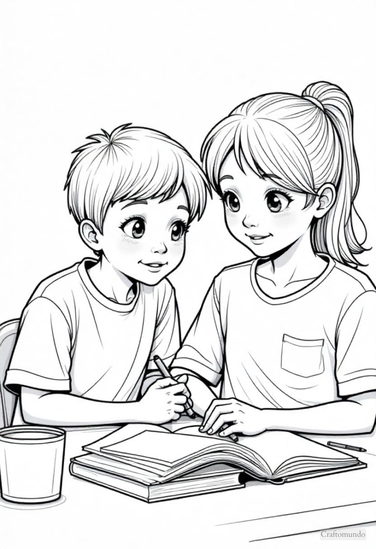 30 Coloring Pages of People Helping Others - CraftoMundo